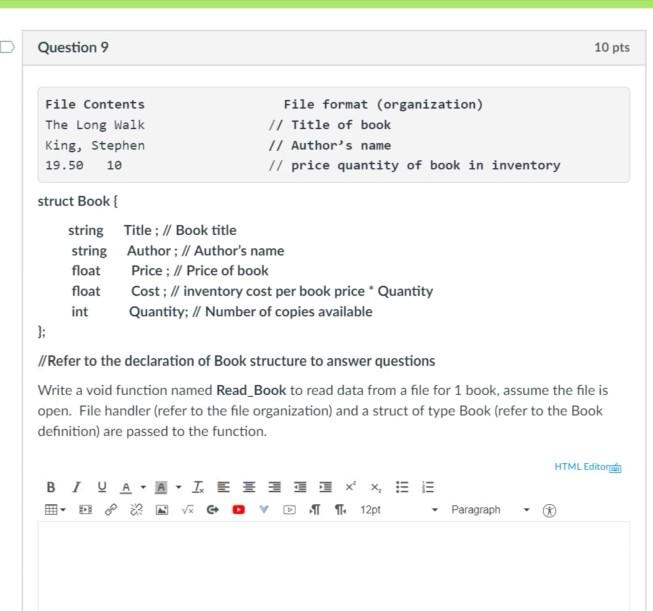 Solved C++ Write a Void function named Read_Book to read | Chegg.com Solved C++ Write a Void function named Read_Book to read | Chegg.com