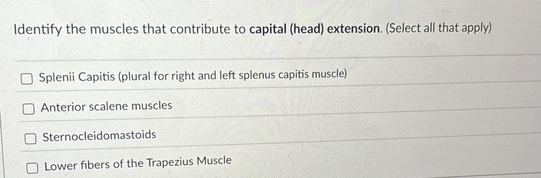 Solved Identify the muscles that contribute to capital | Chegg.com