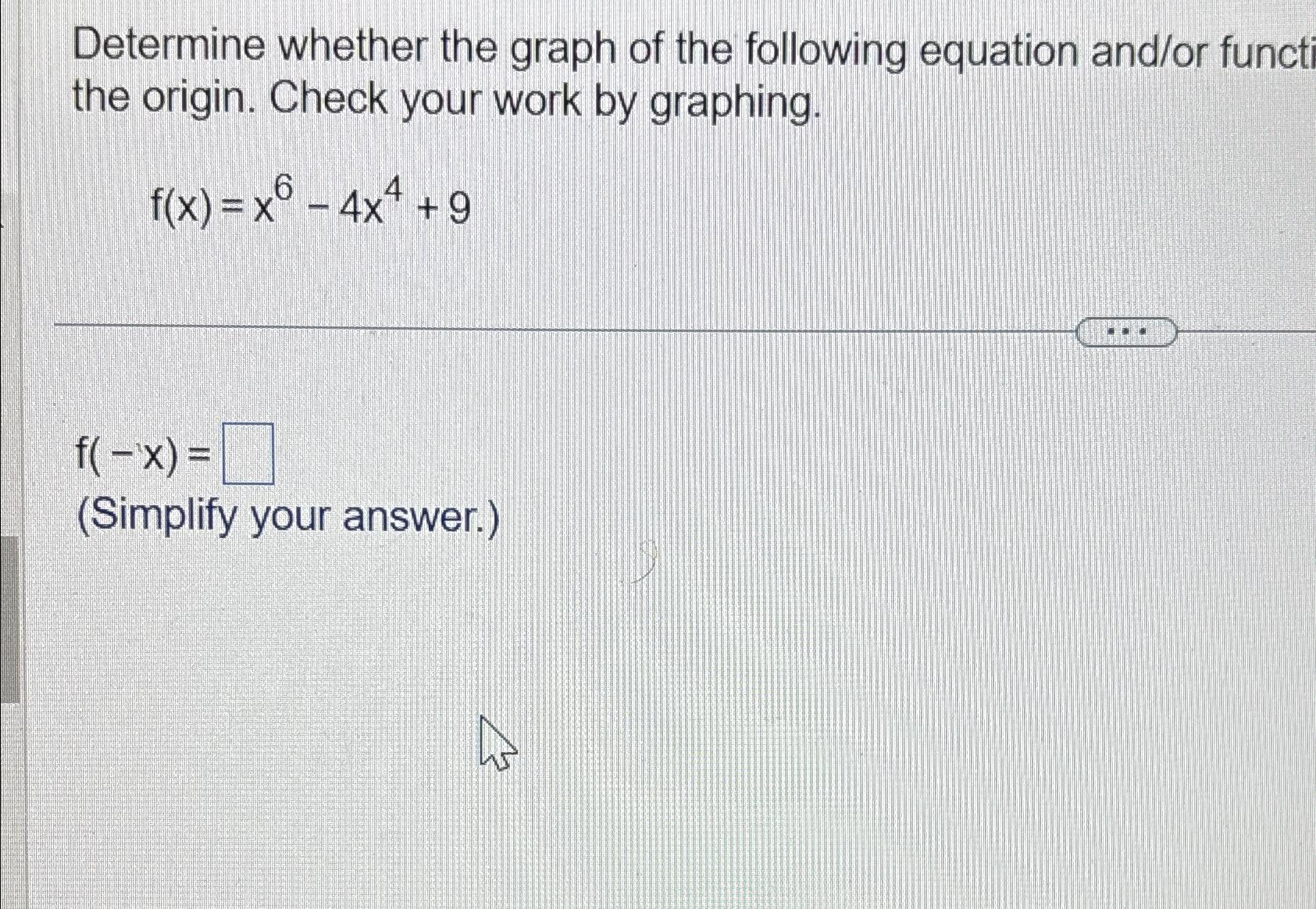 Solved Determine whether the graph of the following equation | Chegg.com
