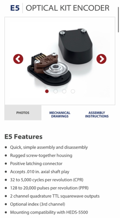 Solved E4T MINIATURE OPTICAL KIT ENCODER PHOTOS MECHANICAL | Chegg.com