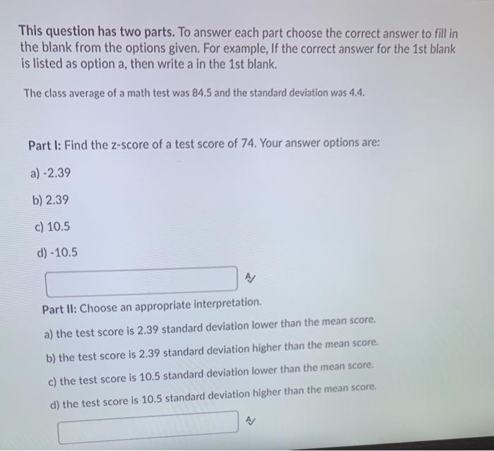 Solved This question has two parts. To answer each part | Chegg.com