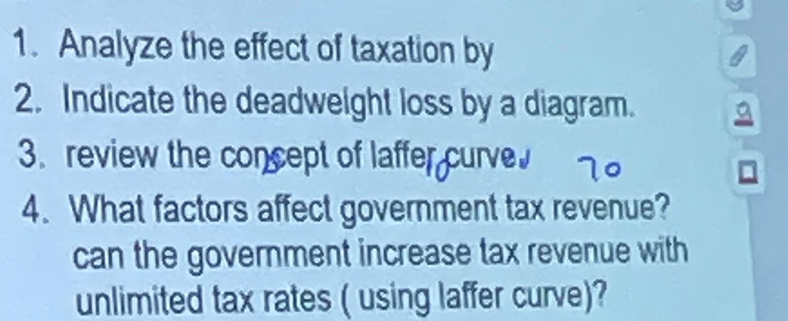 Solved Analyze the effect of taxation byIndicate the | Chegg.com