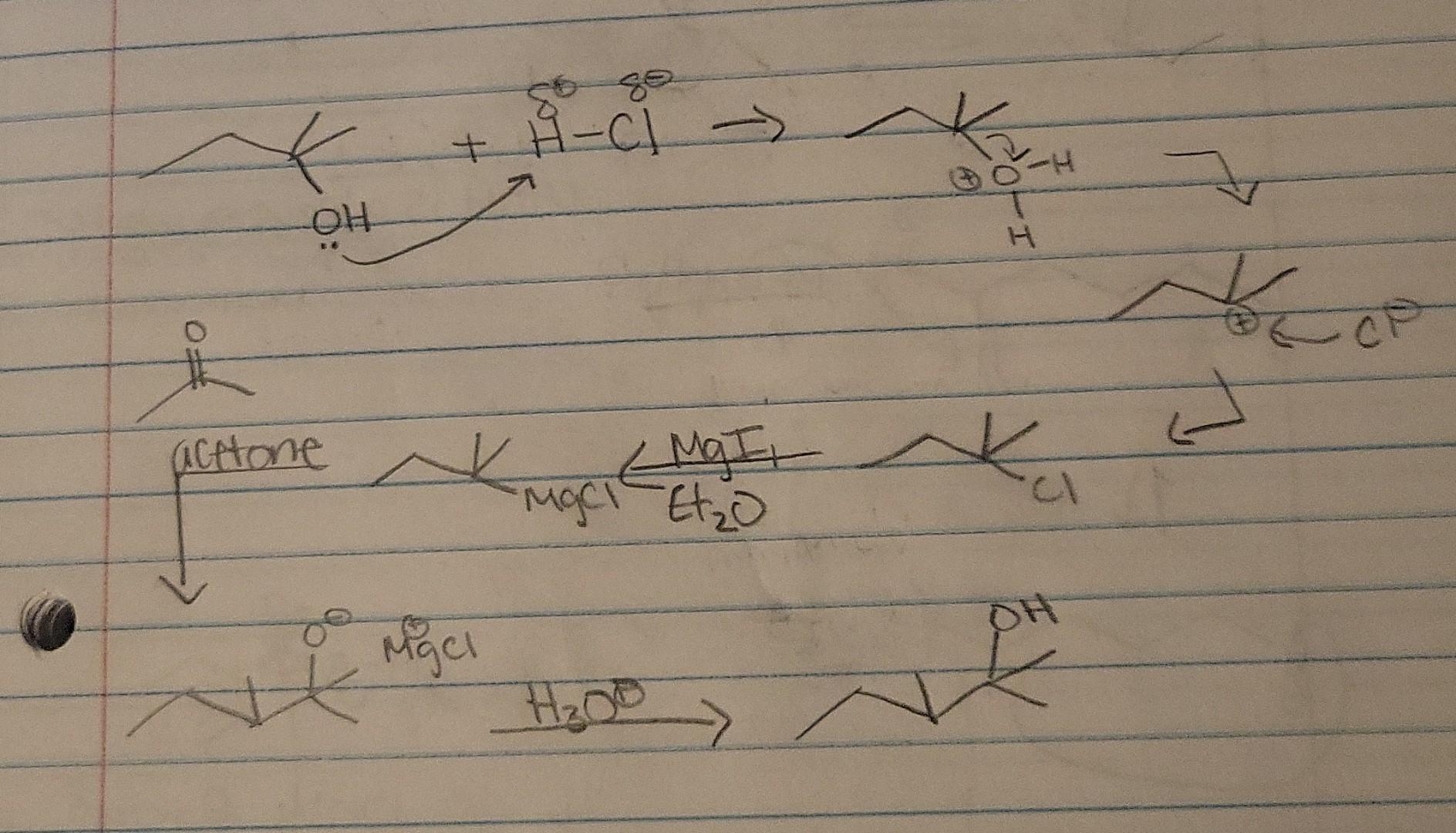 Solved Starting material is 2-methyl-2-butanol liquid. In | Chegg.com