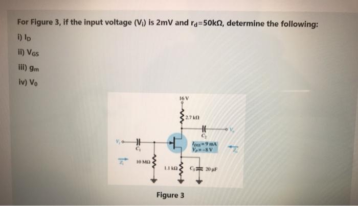 Solved For Figure 3, if the input voltage (V) is 2mV and | Chegg.com
