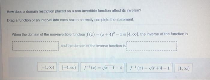 Solved How does a domain restriction placed on a | Chegg.com