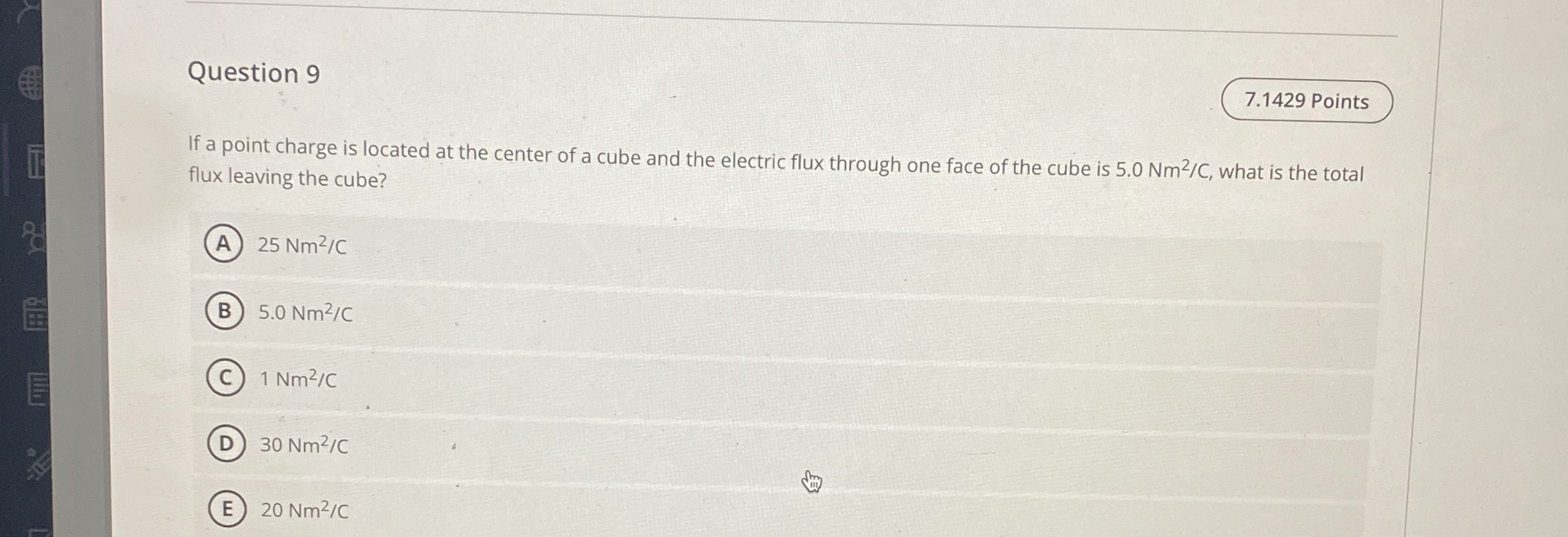 Solved Question 97.1429 ﻿PointsIf a point charge is located | Chegg.com