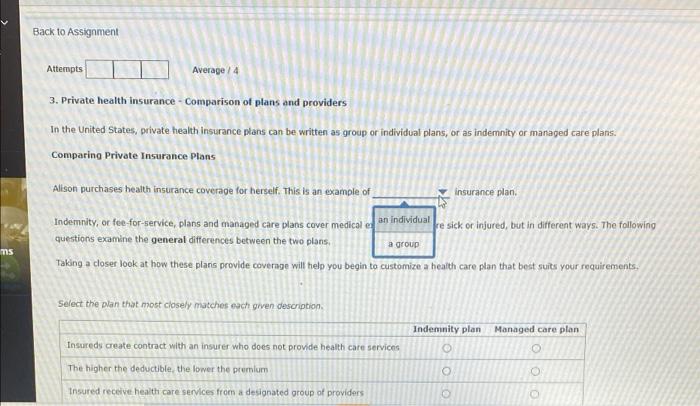 Solved Back to Assignment Attempts Average / 4 3. Private | Chegg.com