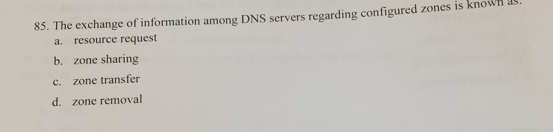 Solved The exchange of information among DNS servers | Chegg.com
