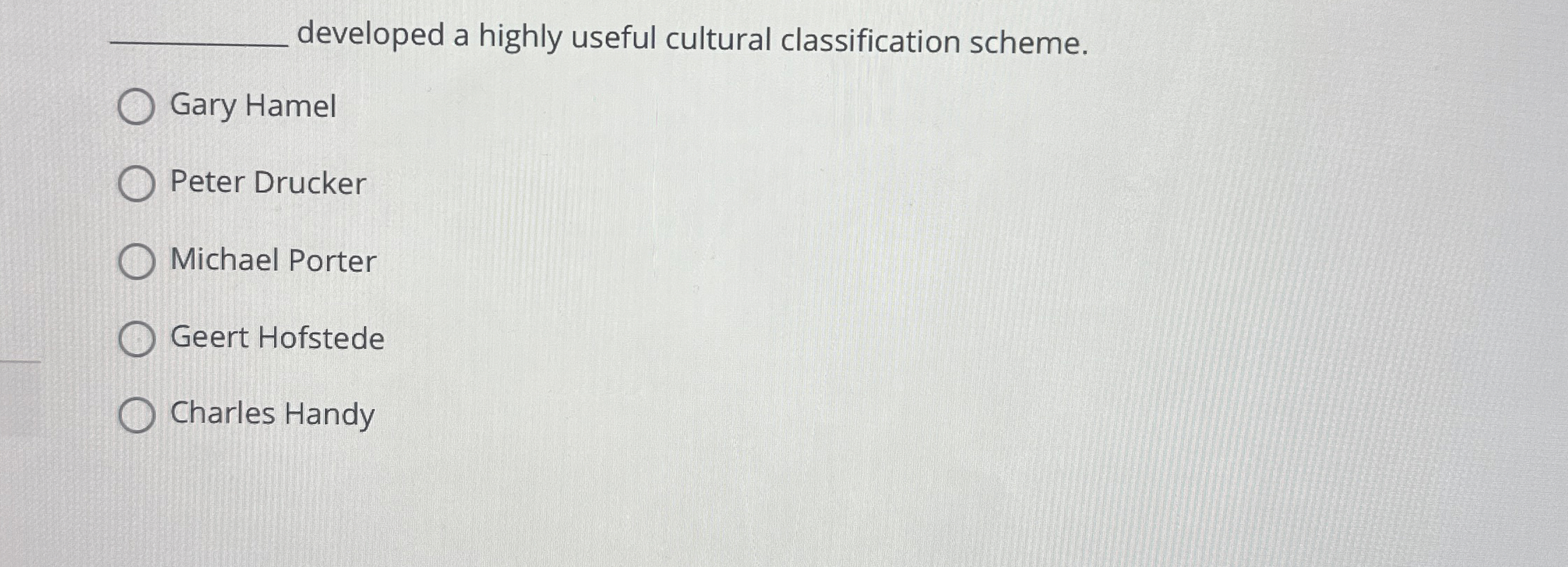 Solved developed a highly useful cultural classification | Chegg.com