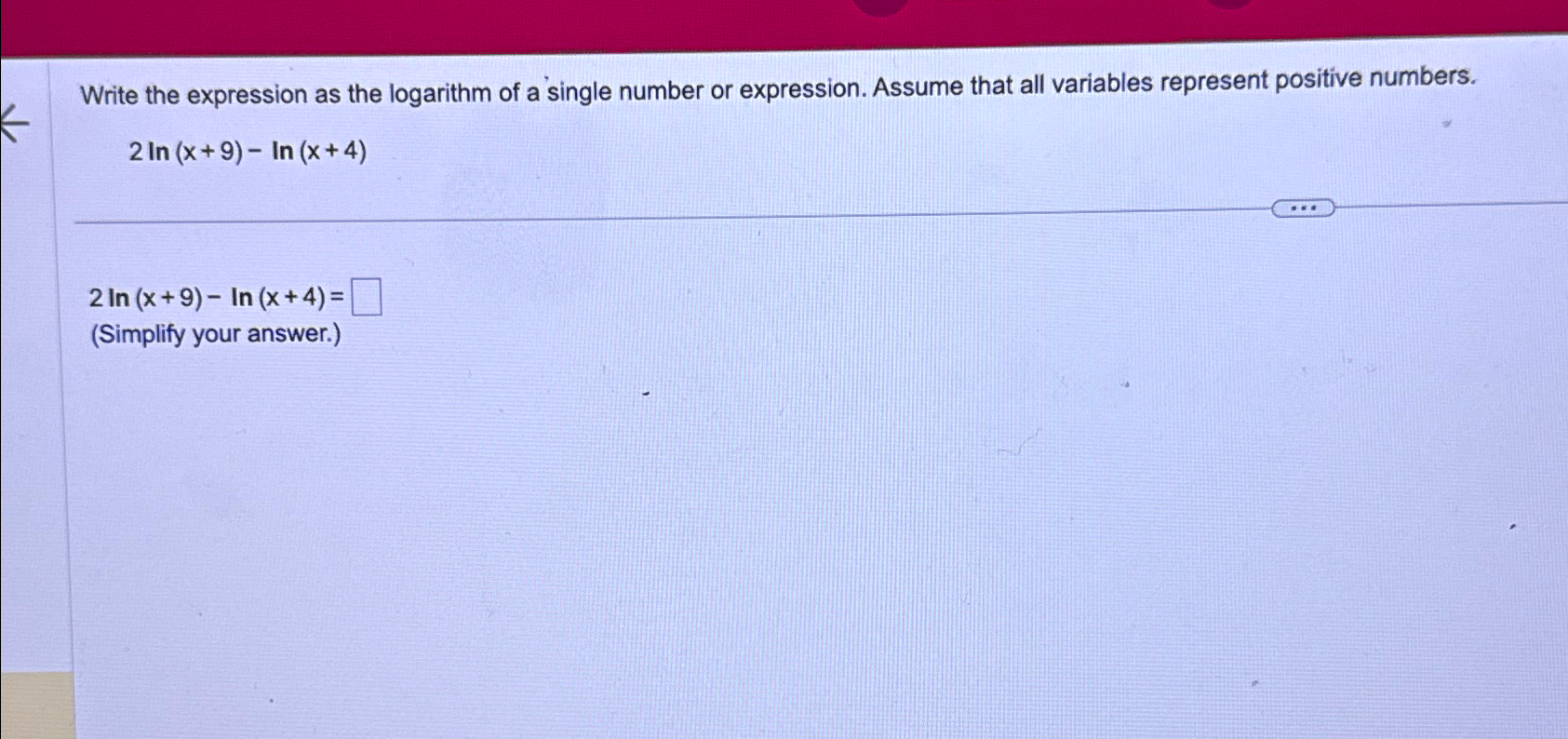 Solved Write the expression as the logarithm of a single | Chegg.com