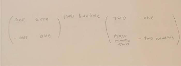 Solved two hundred one zero -one one One four hundred two | Chegg.com