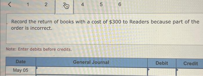 Solved Record the return of books with a cost of $300 to | Chegg.com