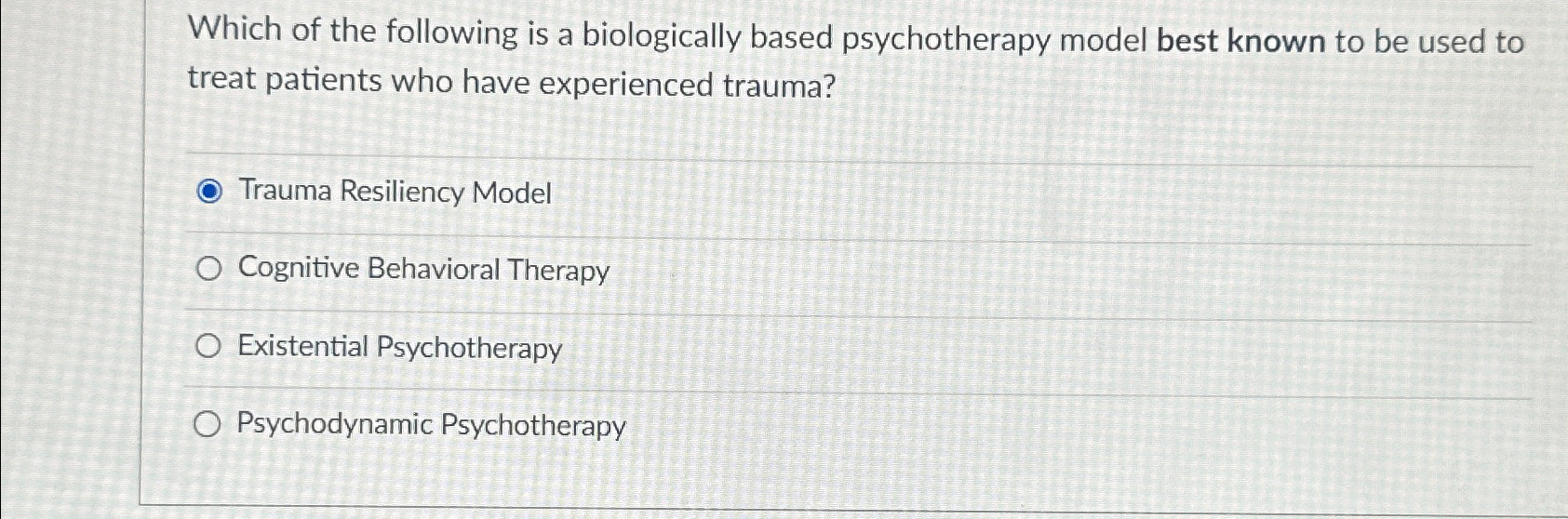 Solved Which of the following is a biologically based | Chegg.com
