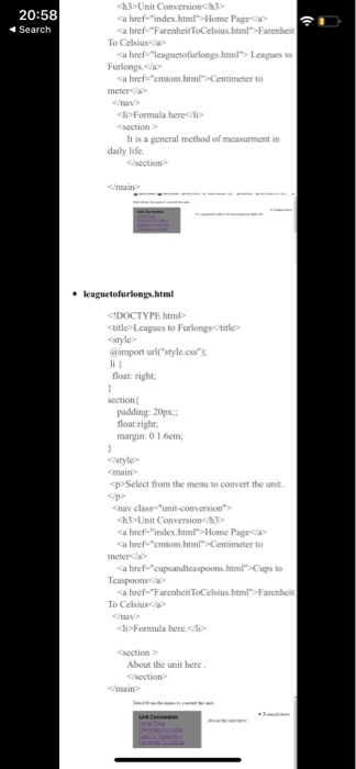 Solved Project #1: Finish Unit Converter Website | Chegg.com