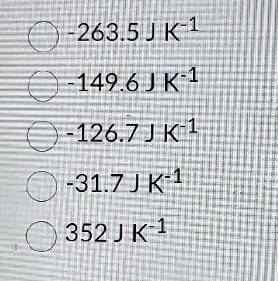 Solved Given The Absolute Entropies At 25∘c Listed In The
