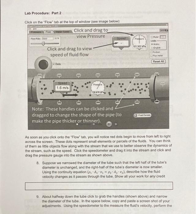 Solved Lab Procedure: Part 2 Click on the "Flow" tab at the | Chegg.com