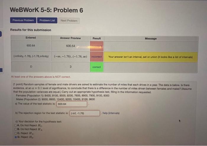 Solved WeBWork 5-5: Problem 5 Previous Problem Problem List | Chegg.com