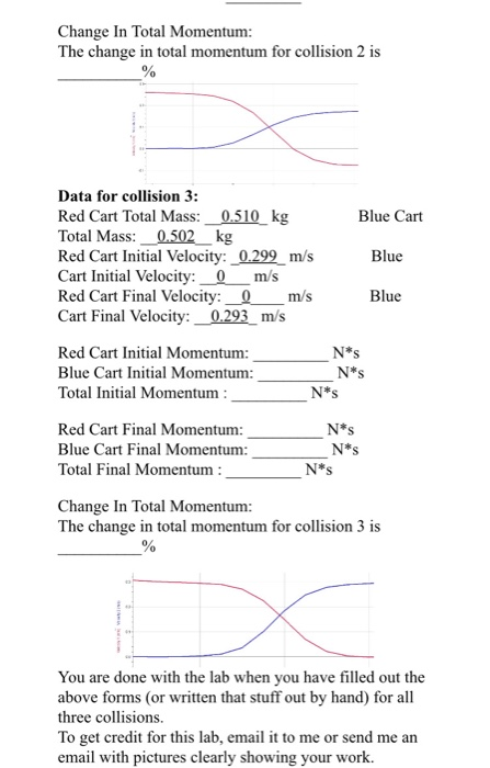 Solved Cart Collision Lab Task: You will be looking at data | Chegg.com