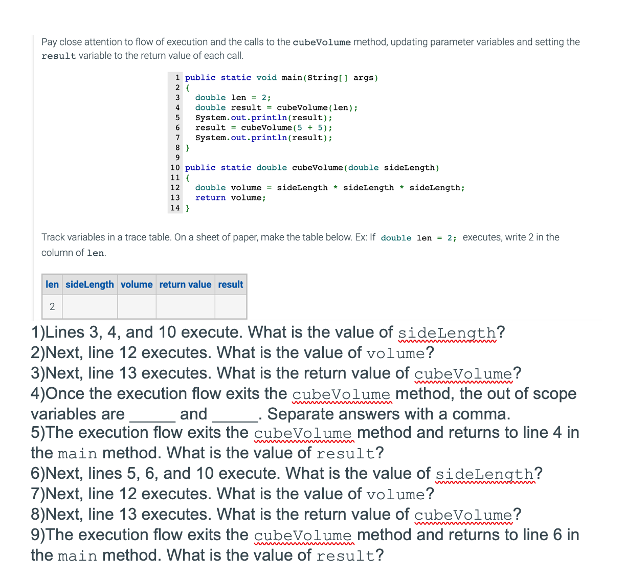 Pay close attention to flow of execution and the | Chegg.com