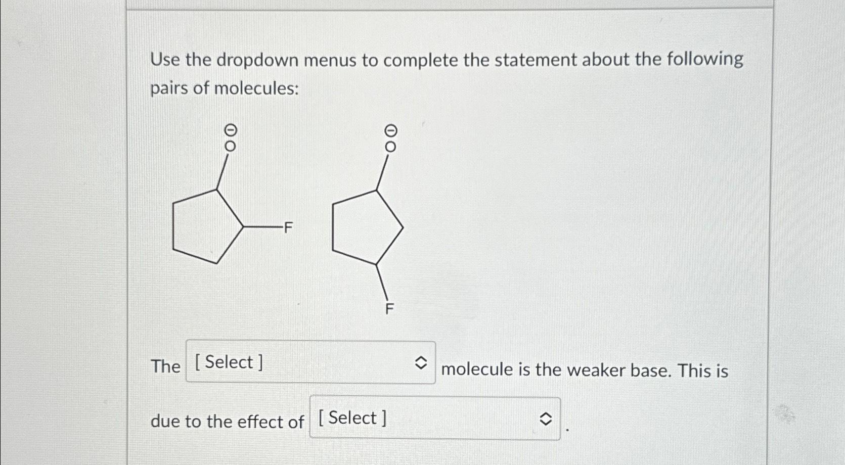 Solved Use the dropdown menus to complete the statement | Chegg.com