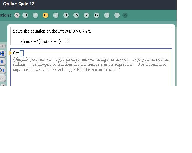 Solved Solve the equation on the interval 0