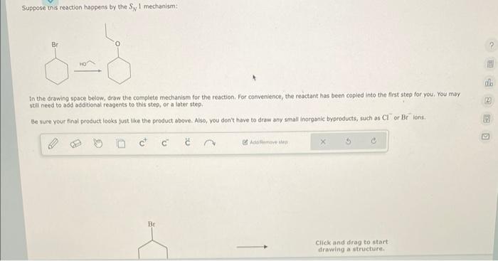 Solved Suppose this reaction happens by the SN1 mechanism: | Chegg.com