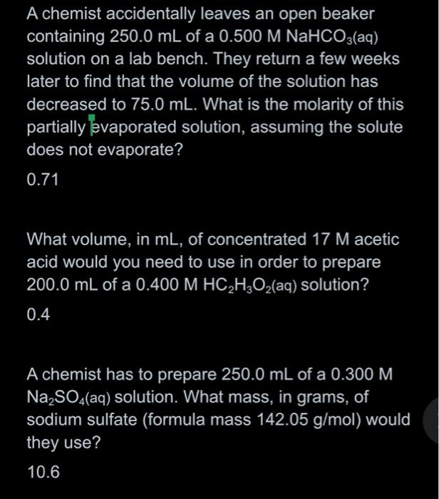 Solved are my answers correct? if not what are the correct | Chegg.com
