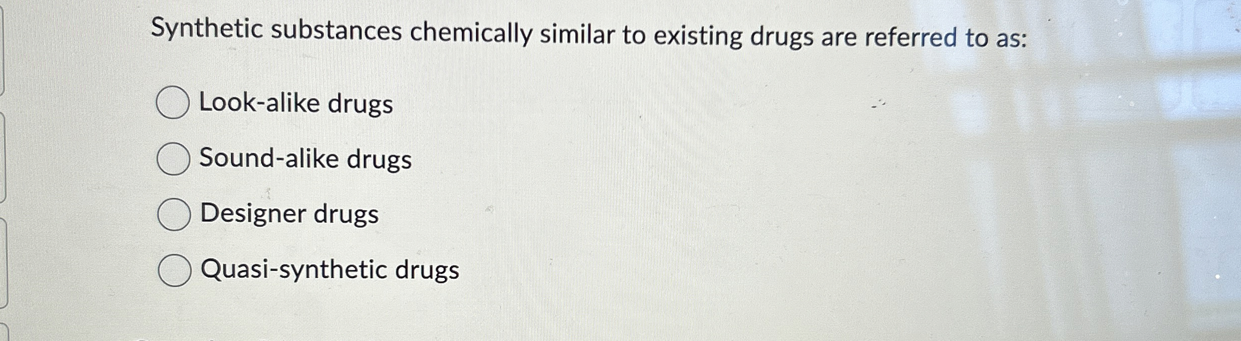 Solved Synthetic substances chemically similar to existing | Chegg.com