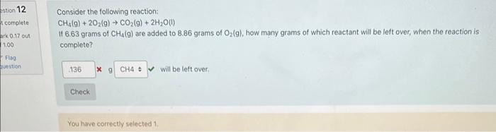 Solved Consider The Following Reaction Ch4 G 2o2 G →co2