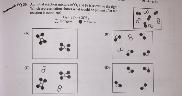 Solved (0) 4.2 g Zn Conceptual Po 20.30. An initial reaction | Chegg.com