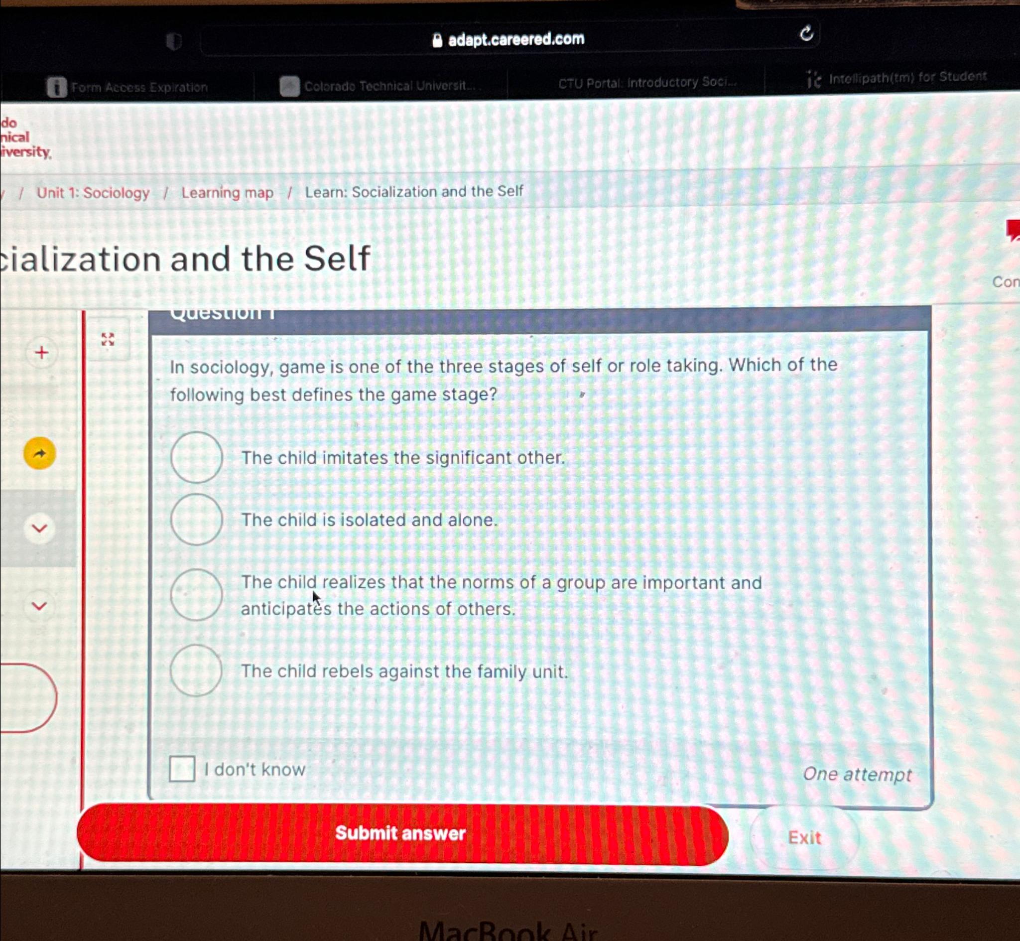 Solved adapt.careered.comdonicaliversity.Unit 1: Sociology / | Chegg.com