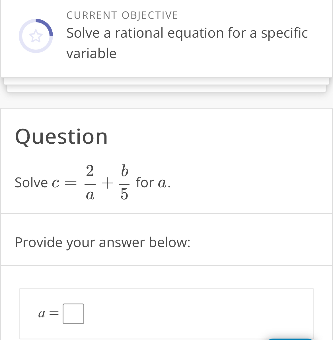 Solved Current Objectivesolve A Rational Equation For A