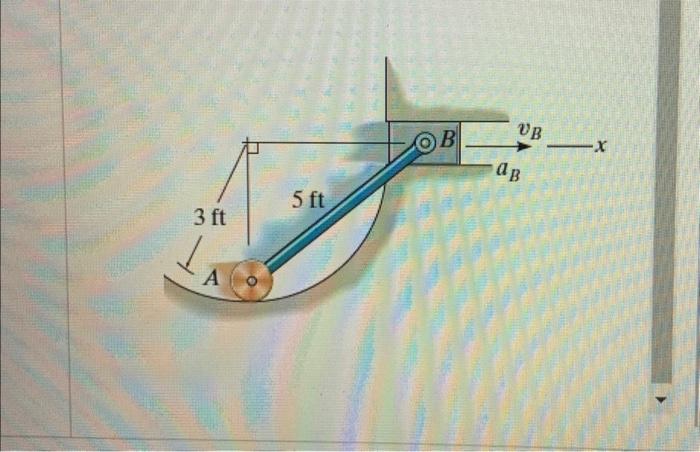 Solved At a given instant the slider block B shown in | Chegg.com