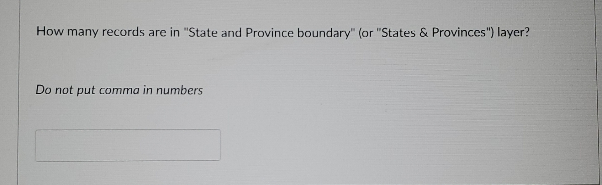 Solved How many records are in "State and Province boundary" | Chegg.com