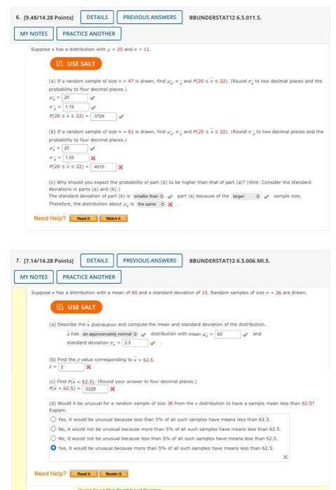 Solved 6. 19.48/14.28 Points) DETAILS PREVIOUS ANSWERS | Chegg.com