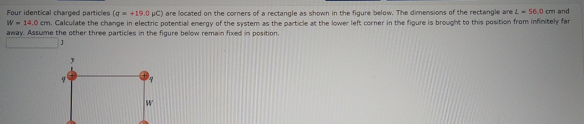 Solved Four identical charged particles | Chegg.com