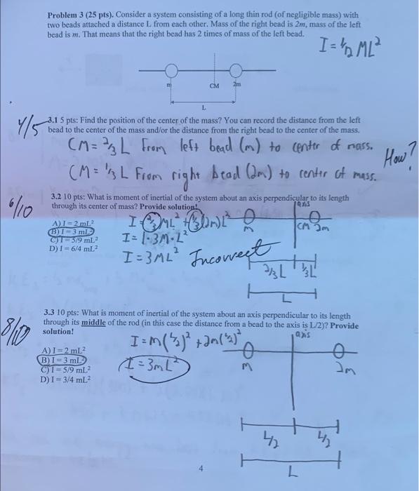 Solved Please show all work and solve all parts of the | Chegg.com