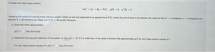 Solved Consiser the intal value problem | Chegg.com