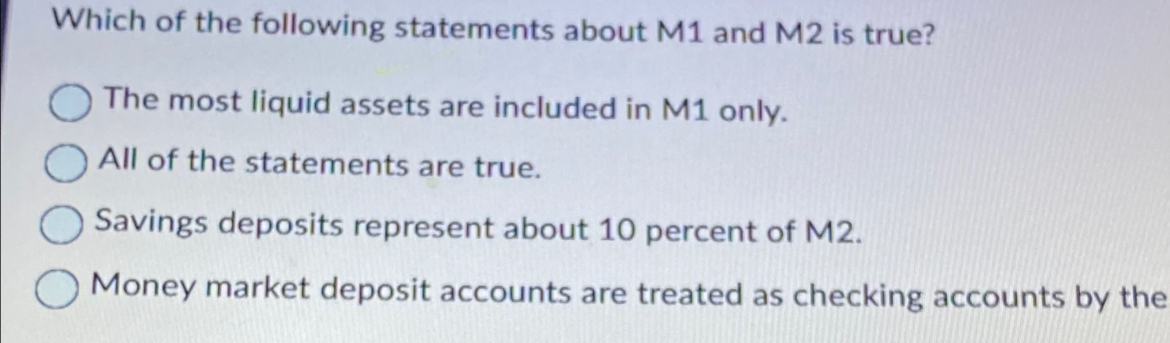 Solved Which of the following statements about M1 ﻿and M2 | Chegg.com