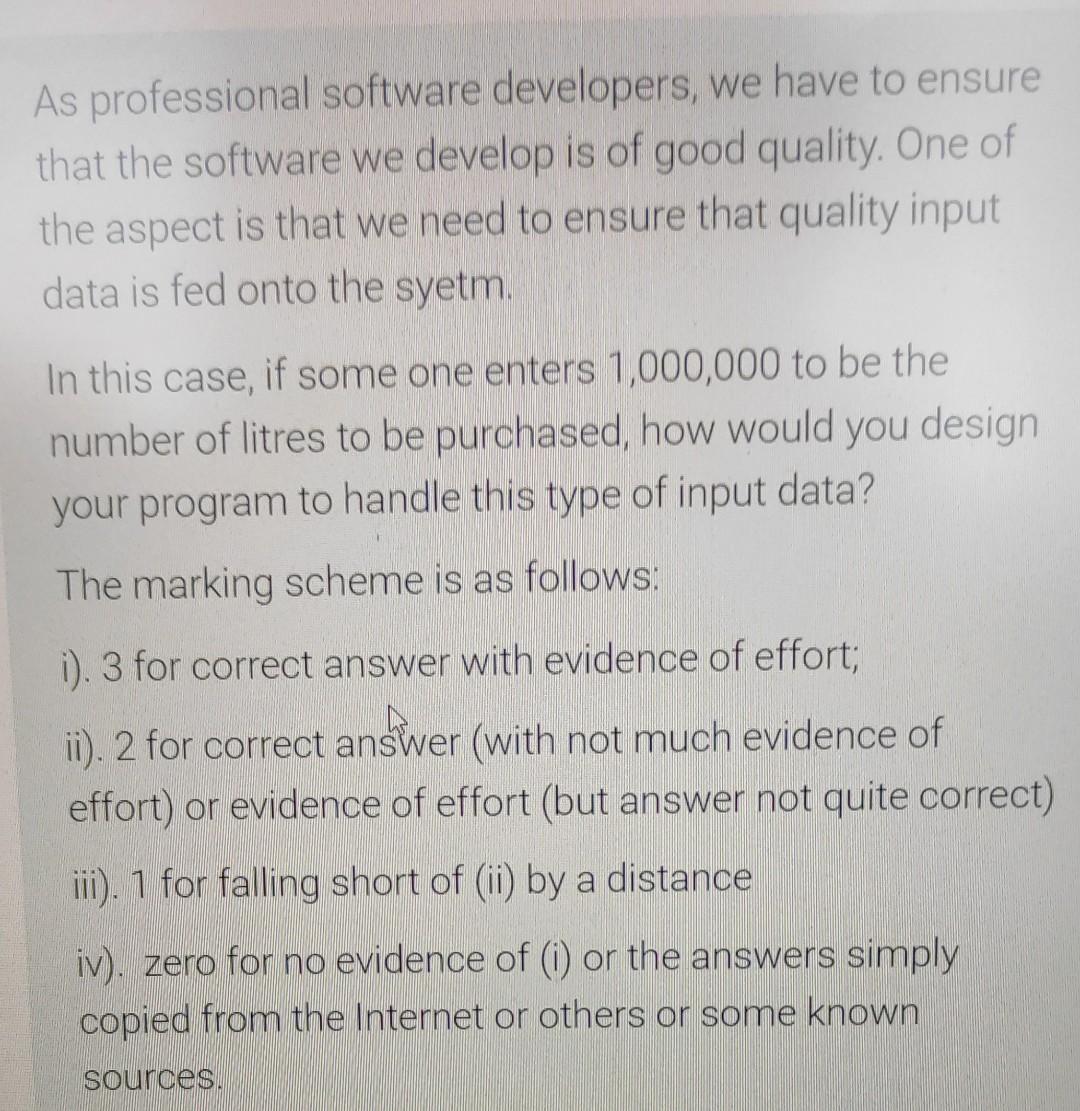 Solved As professional software developers, we have to | Chegg.com