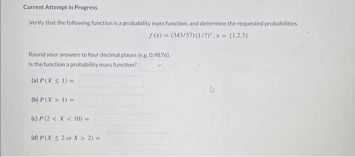 Solved Verify that the following function is a probability | Chegg.com