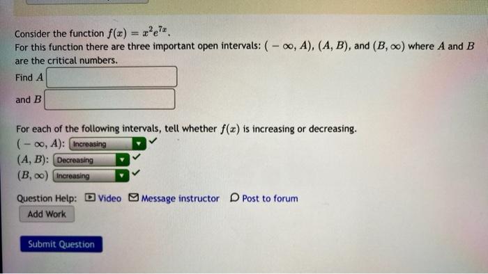 Solved Consider the function f(x) = - 8(x - 5)2/3. For this | Chegg.com