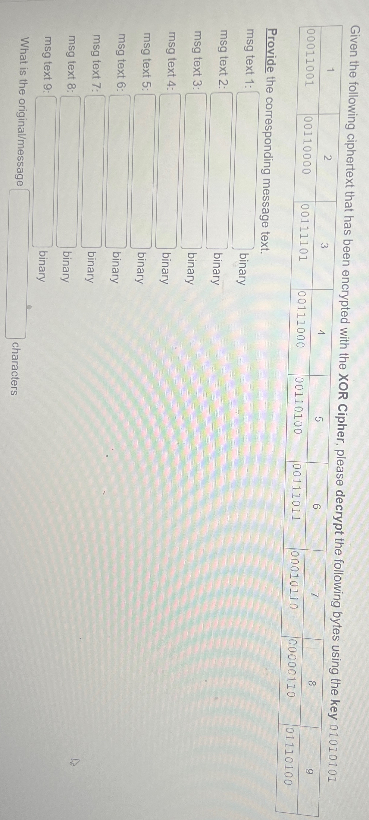 Solved Given the following ciphertext that has been | Chegg.com