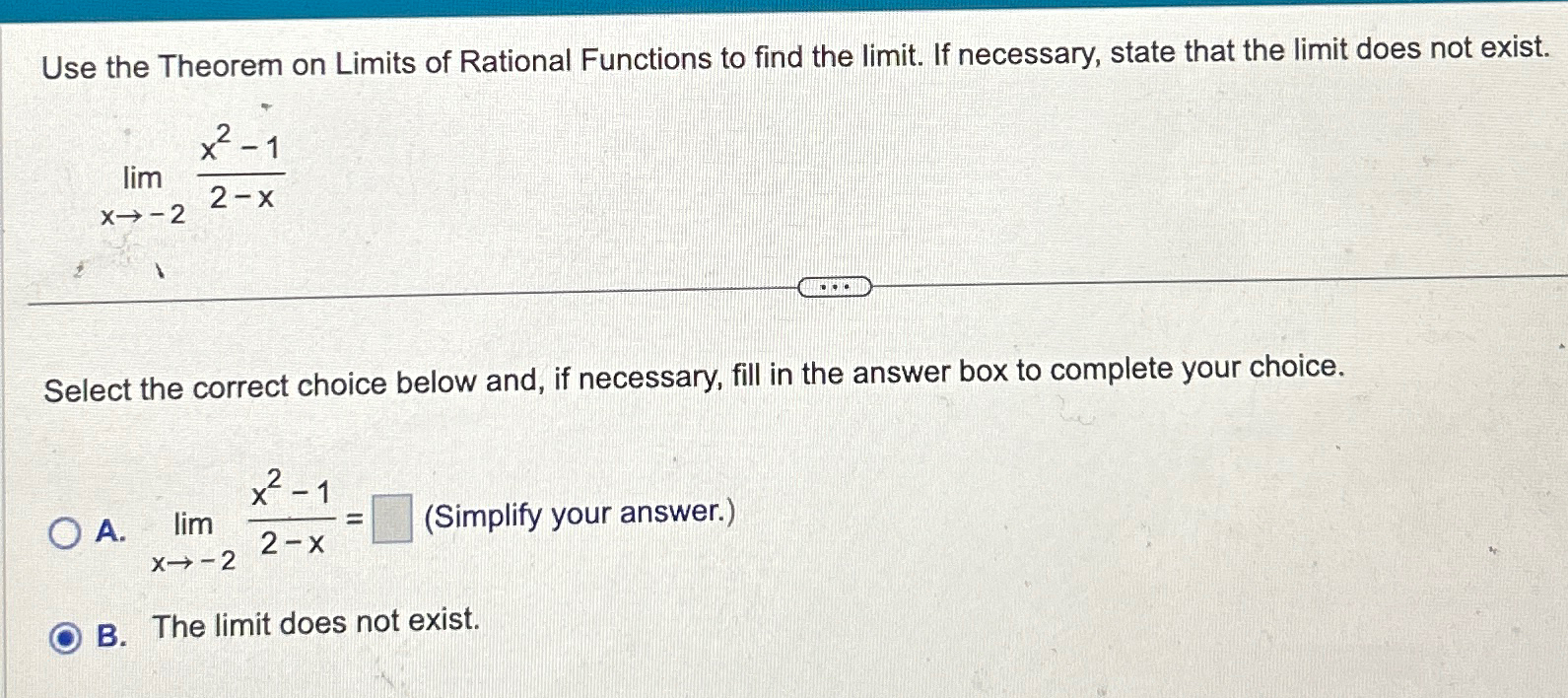 Solved Use the Theorem on Limits of Rational Functions to | Chegg.com