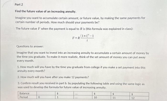 Solved Find the future value of an increasing annuity. | Chegg.com