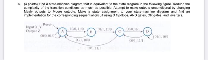 Solved (3 points) Find a state-machine diagram that is | Chegg.com