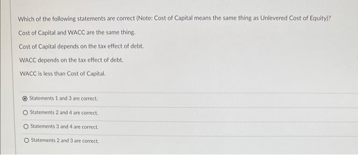 Solved Which of the following statements are correct (Note: | Chegg.com