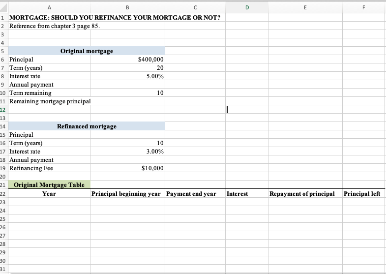 Fill out the table with all formulas please :) | Chegg.com