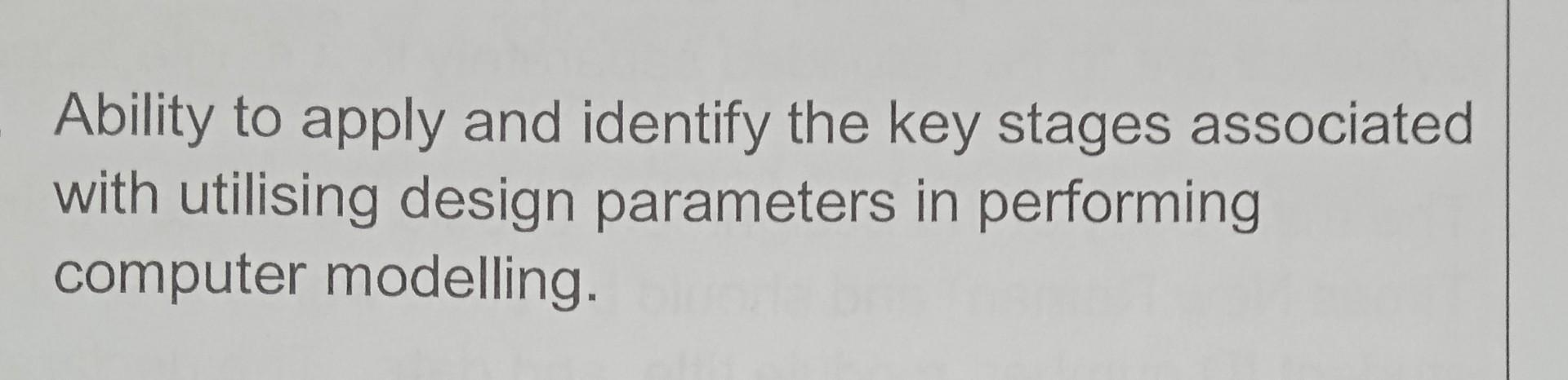 Solved Ability to apply and identify the key stages | Chegg.com
