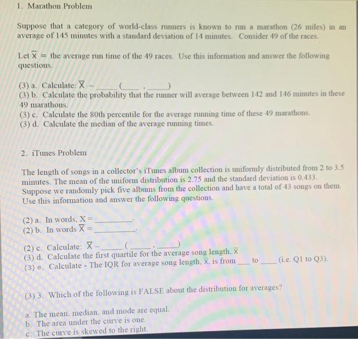 Solved Suppose that a category of world-class rumners is | Chegg.com